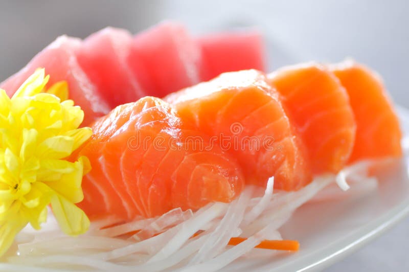 Sashimi,raw Fish or Raw Tuna in Japanese Style Stock Image - Image of ...