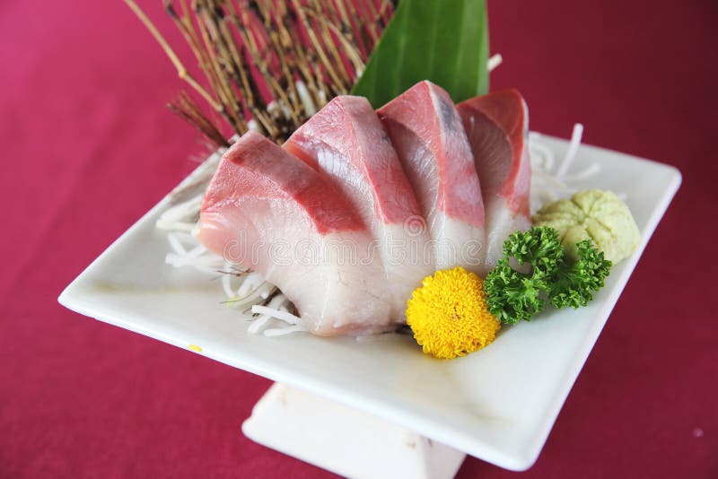 Sashimi set on a plate stock photo. Image of healthy - 136961524