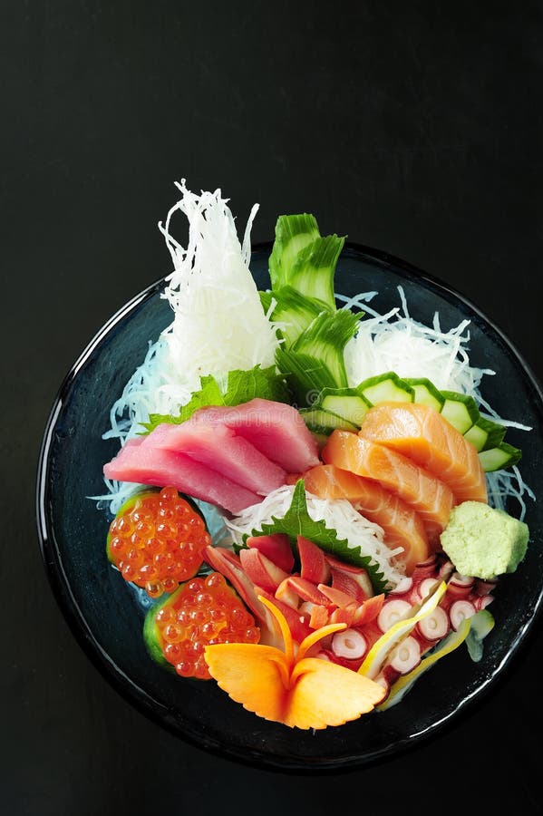 Japan sashimi set mix stock image. Image of health, boat - 26946285