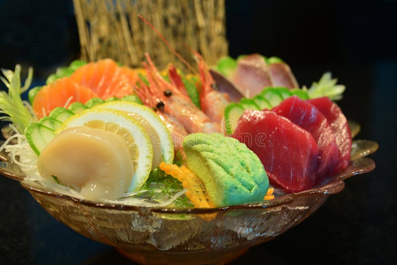 Sashimi set stock image. Image of scallop, healthy, squid - 65500219