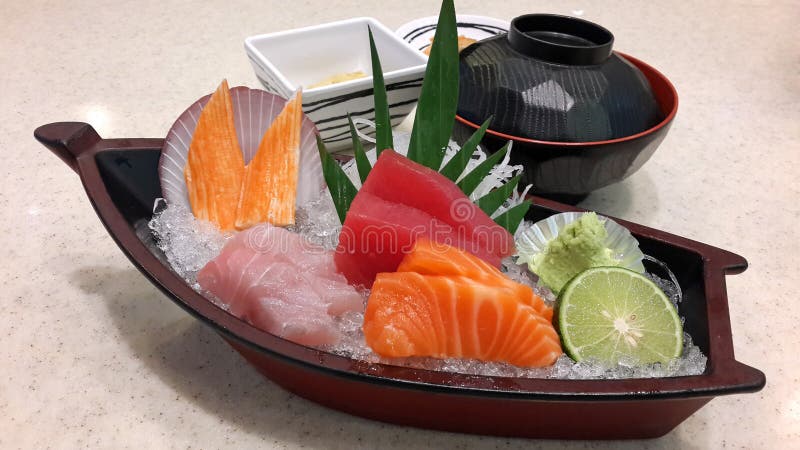 Sashimi set stock image. Image of green, oriental, entree - 50070039