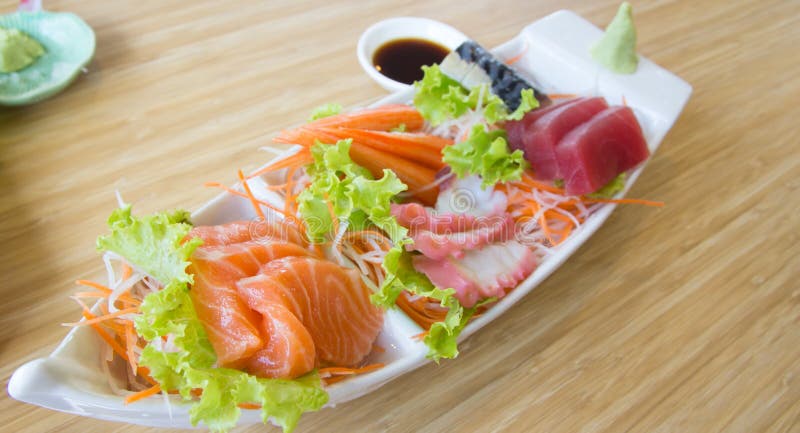 Sashimi set stock photo. Image of plate, cuisine, meal - 65943372