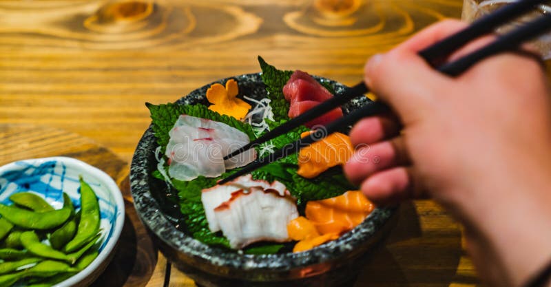 Sashimi set stock photo. Image of dish, cuisine, gourmet - 181504938