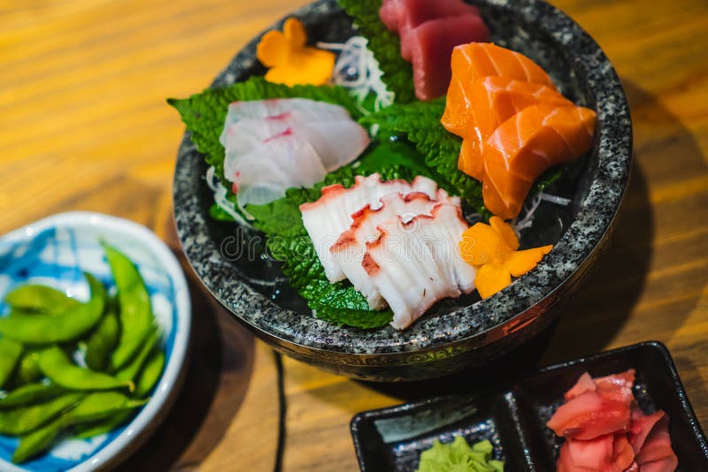 Sashimi set stock image. Image of restaurant, dinner - 181522911
