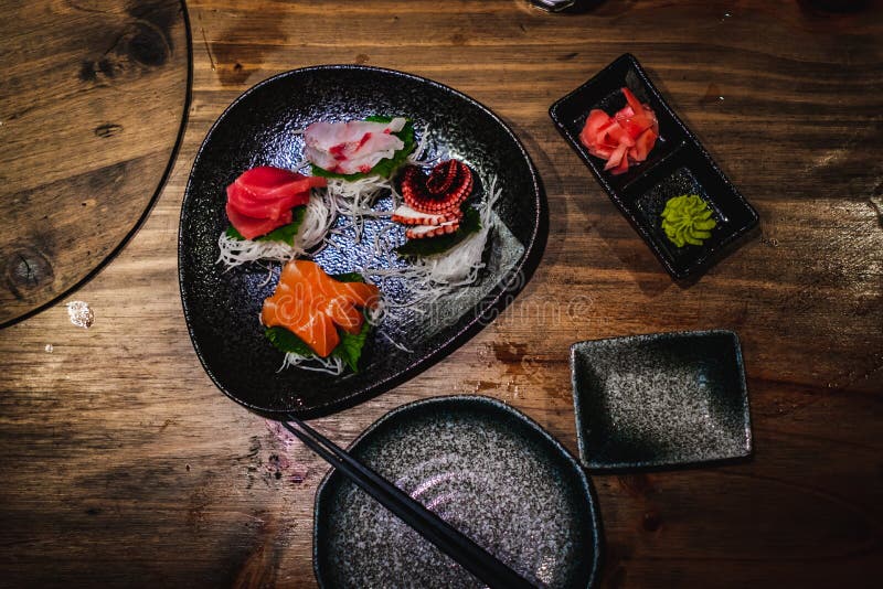 Sashimi set stock photo. Image of delicious, asian, fish - 181535828