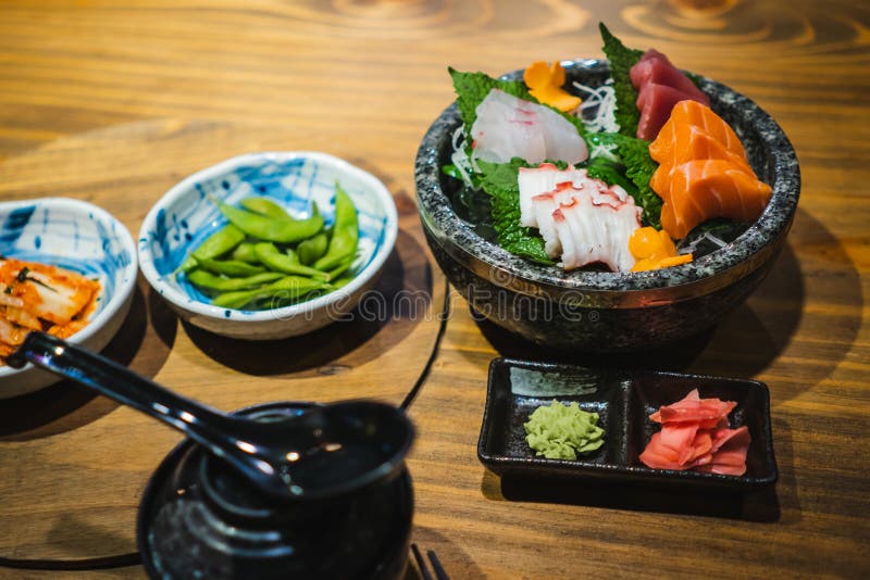 Sashimi set stock photo. Image of asian, macro, delicious - 181544710