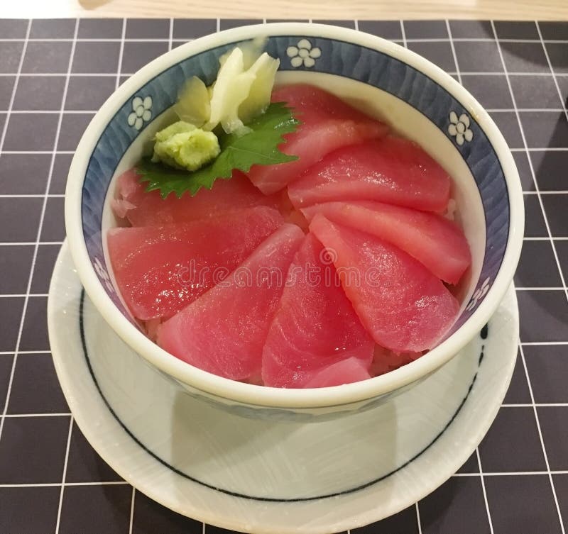 Sashimi.Tuna Sliced with Rice Stock Photo - Image of ingredient ...