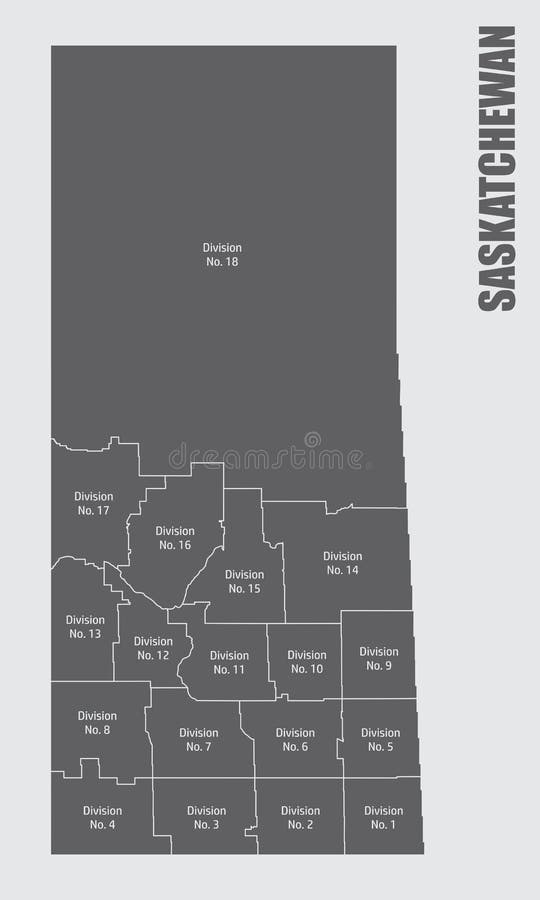 Saskatchewan Blank Outline Map Set Stock Vector - Illustration of ...