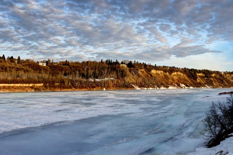 Saskatchewan River stock image. Image of river, frozen - 65183833