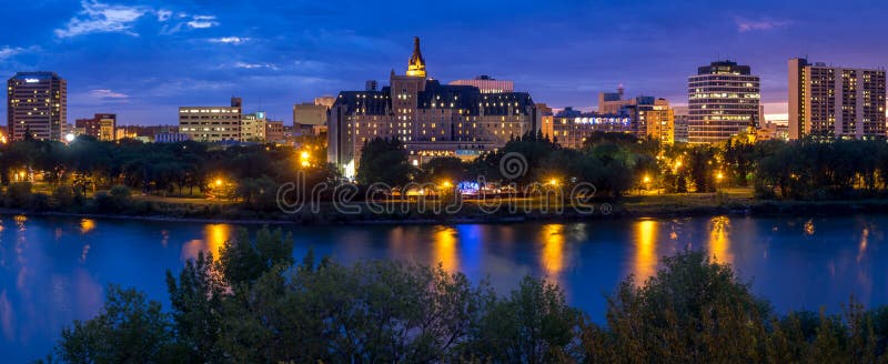Saskatoon skyline editorial photo. Image of scenic, architecture - 74035161