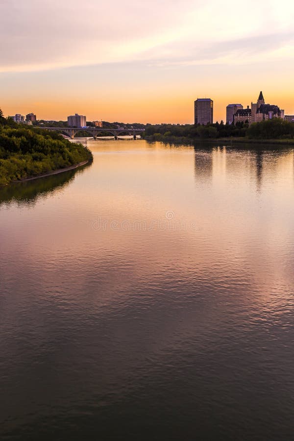 Sunset on Saskatoon stock photo. Image of canada, downtown - 18434814
