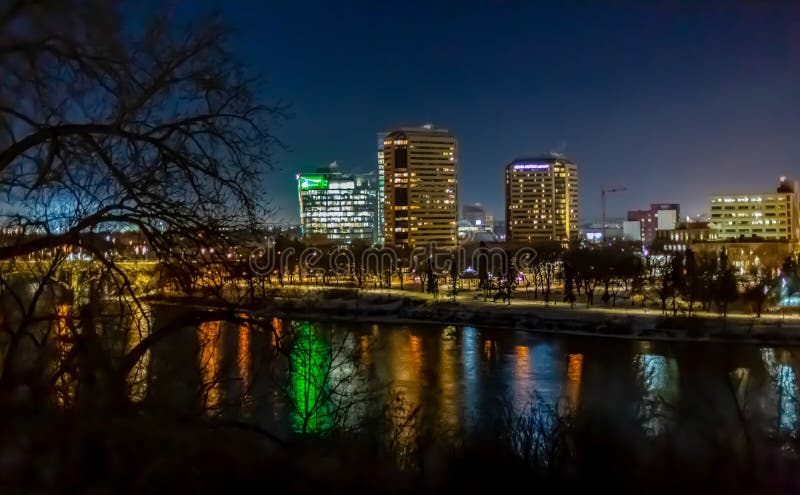 Saskatoon panorama stock image. Image of city, scape - 10159399