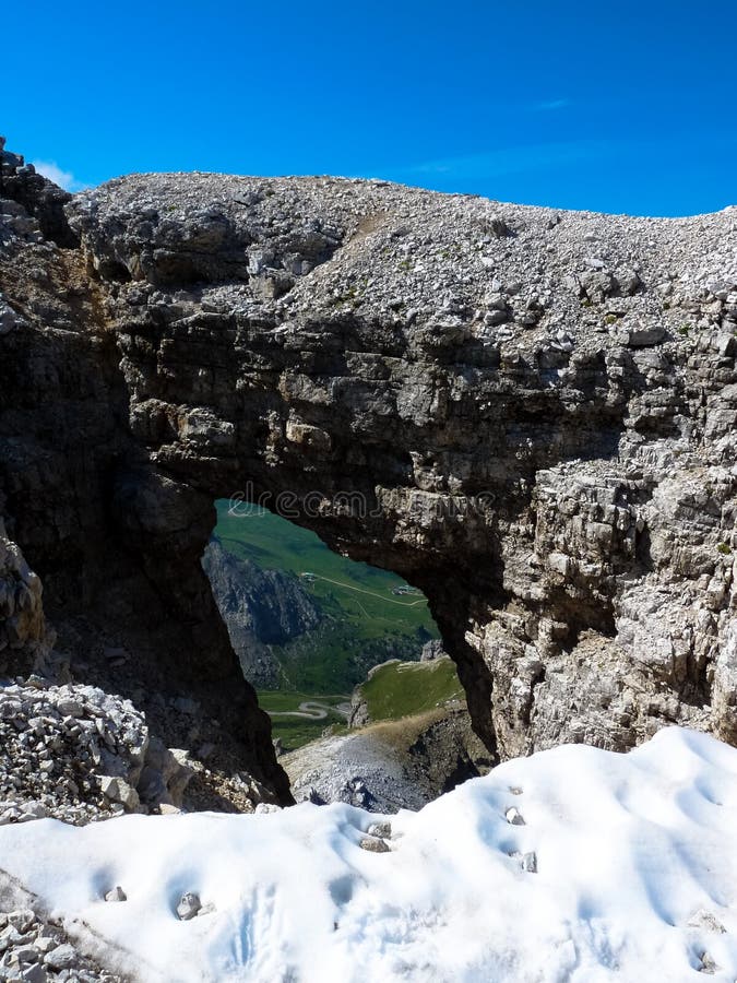 Sass Pordoi stock image. Image of summer, mountains, dolomites - 80752177