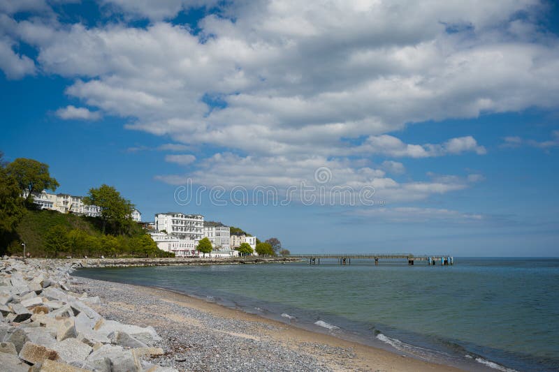 Sassnitz Beach and Architecture on Rugen Island, Germany Stock Image ...