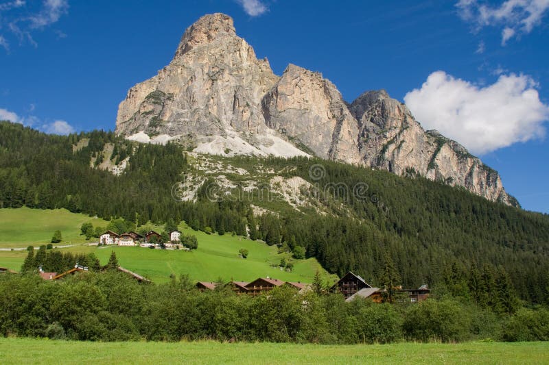 Sassongher from Corvara in Badia Stock Photo - Image of tyrol ...