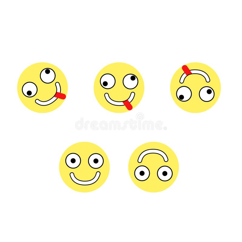 Sassy emoji icons stock illustration. Illustration of orange - 360061854