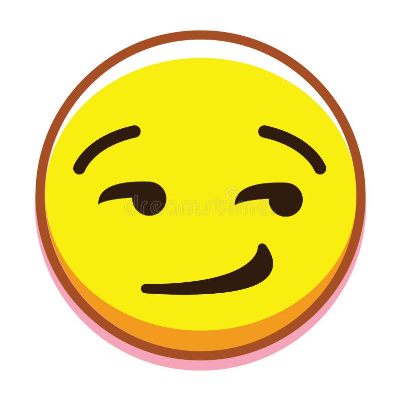 Sassy Face Emoticon Flat Icon Stock Vector - Illustration of sassy ...