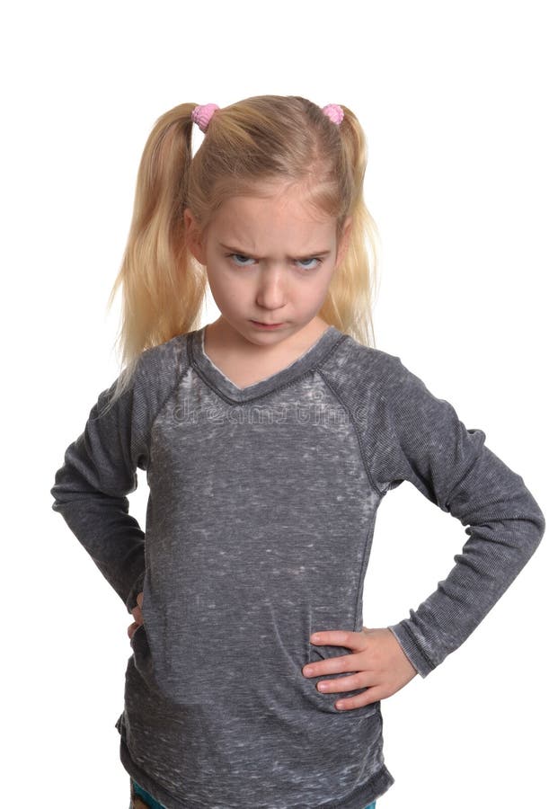 Sassy Girl stock photo. Image of pout, stern, face, childhood - 29012062