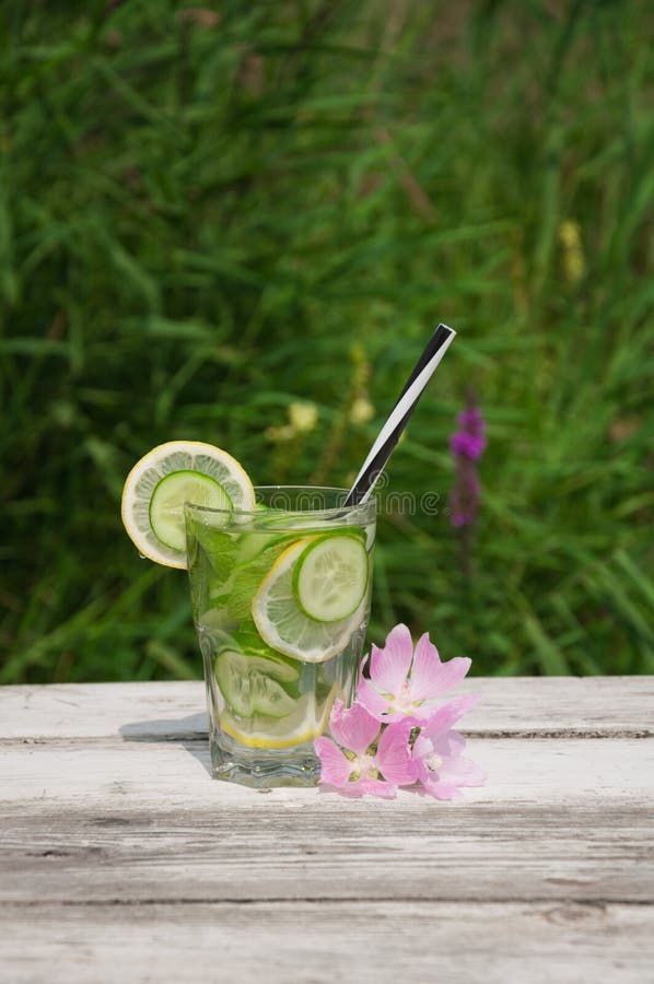 Sassy water in a glass stock image. Image of lemonade - 77901919