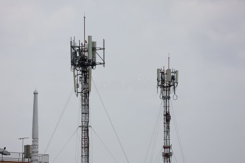 Sat Telecommunication System Steel Pole for Transmitting Internet ...