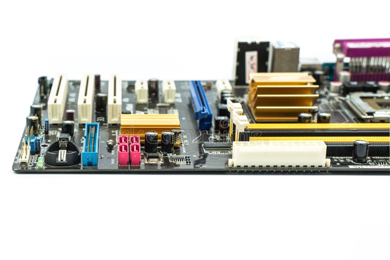 SATA connection port stock image. Image of connection - 44655881