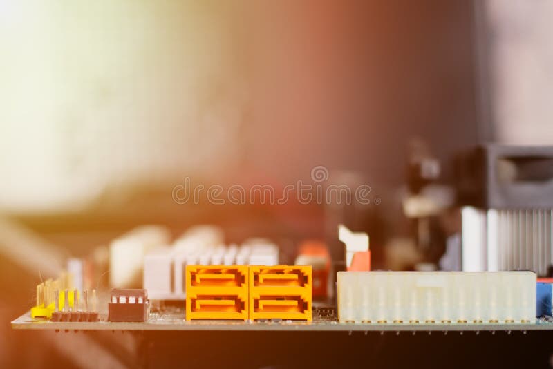 The SATA Connector on the Computer Board. Connect Data To the Harddisk ...