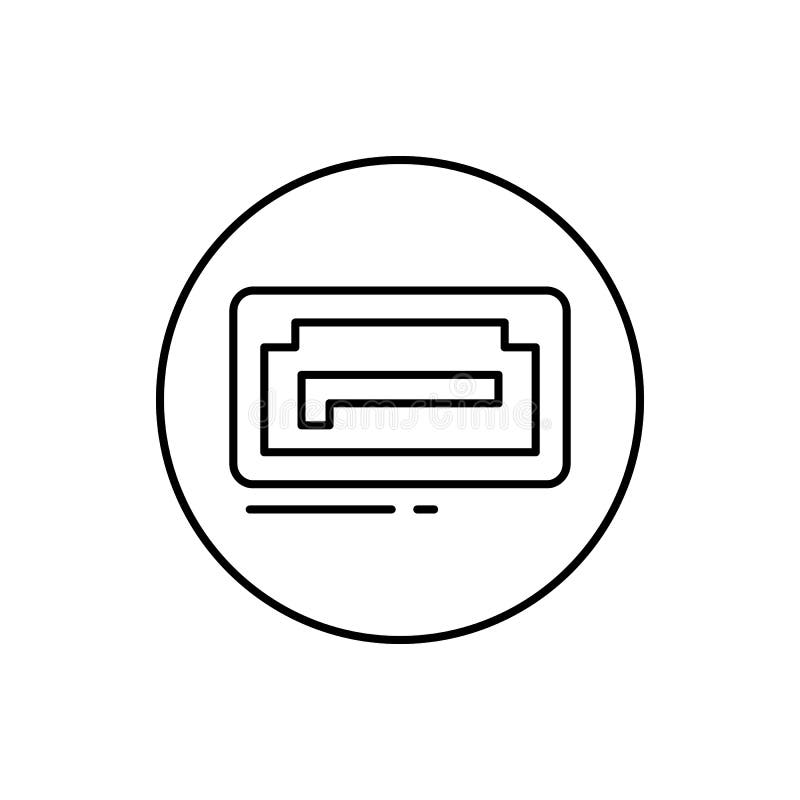 Sata Icon Vector from Computer Concept. Thin Line Illustration of Sata ...