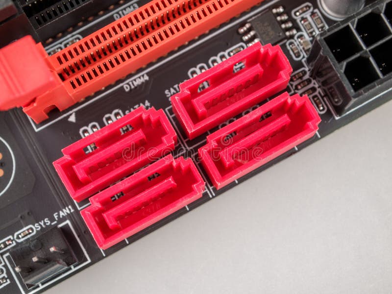 4 Pin Connector and the Fan Cable Connected To it on the Computer ...