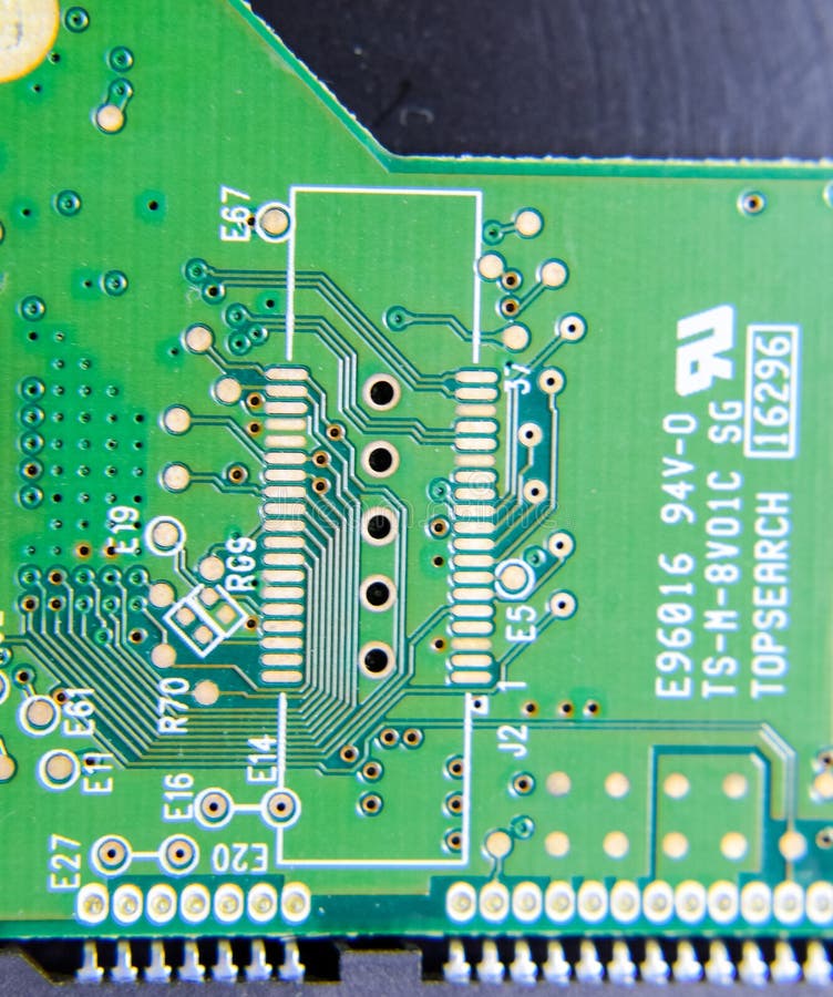 Sata Drive Connector Electronic Board with Electrical Components ...