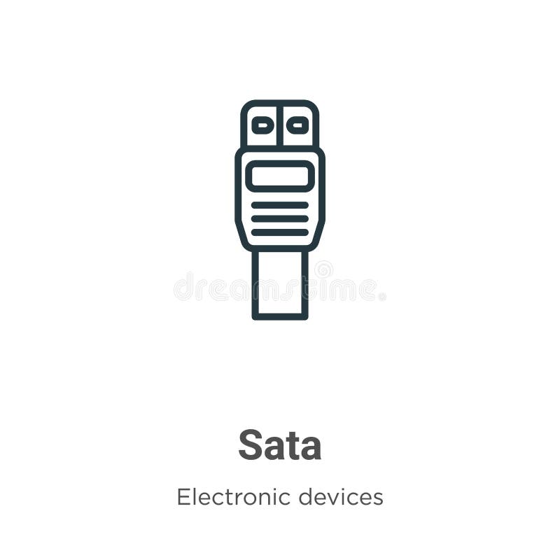 Sata Isolated Icon. Simple Element Illustration from Electronic Devices ...