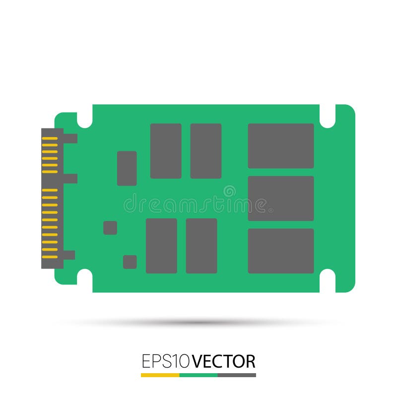 SATA solid state drive stock illustration. Illustration of gigabyte ...