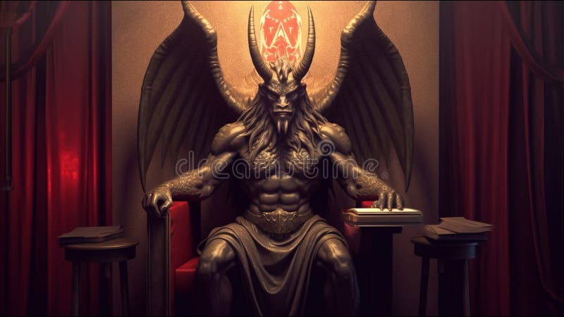 Satan the Dark Lord Lucifer Biblical Demonic Stock Illustration ...