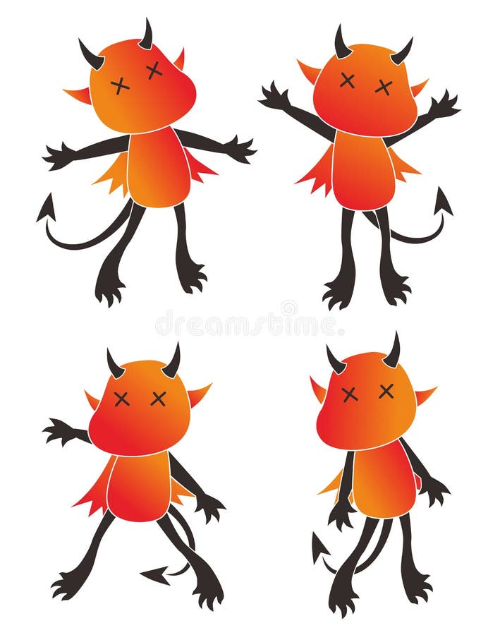 Satan devil set stock illustration. Illustration of hell - 28698412