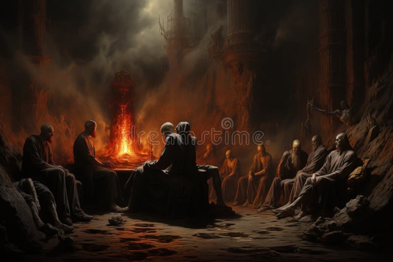 Satan is in Hell. Religious Demon. Devil& X27;s Fire. the Afterlife of ...