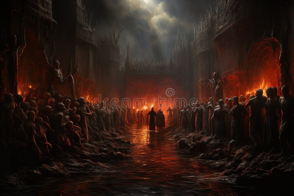 Satan is in Hell. Religious Demon. Devil S Fire. the Afterlife of ...