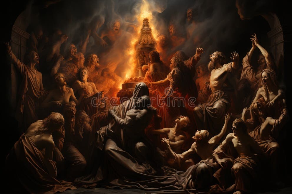 Satan is in Hell. Religious Demon. Devil S Fire. the Afterlife of ...