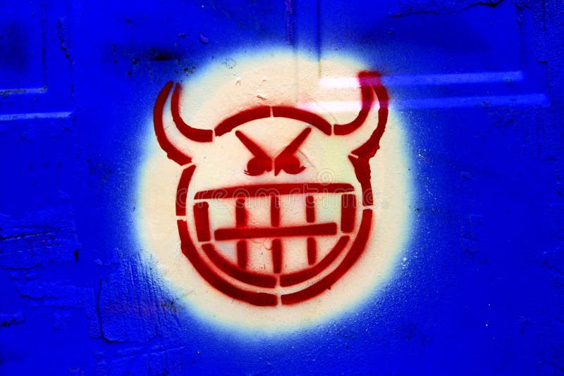 Satana head stock illustration. Illustration of blue, color - 4681414