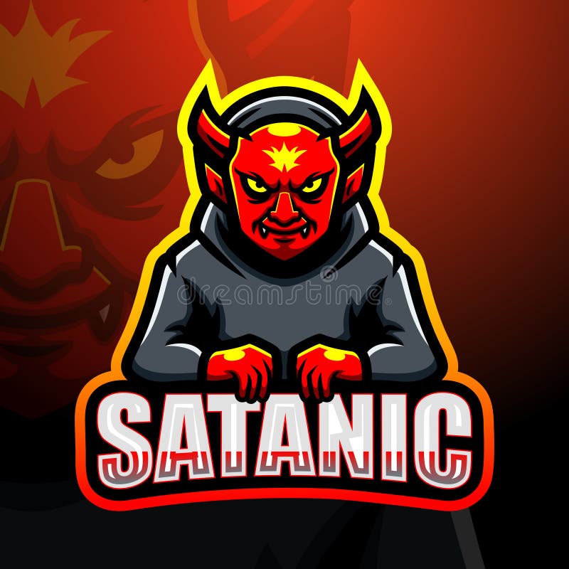 Satanic Mascot Esport Logo Design Stock Vector - Illustration of icon ...