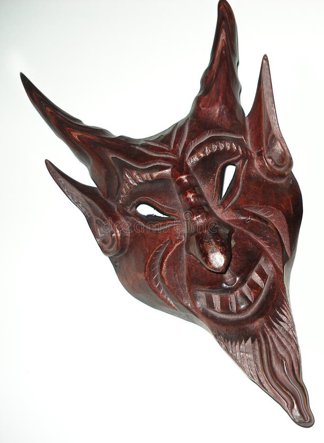 Satanic mask wooden stock photo. Image of chritain, pointed - 1769978