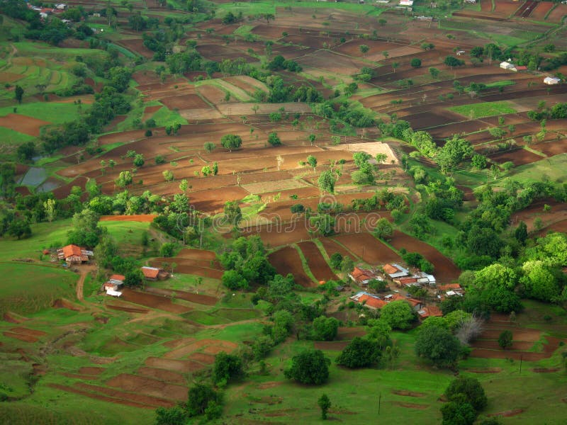 Satara village aerial view stock image. Image of rustic - 15012621
