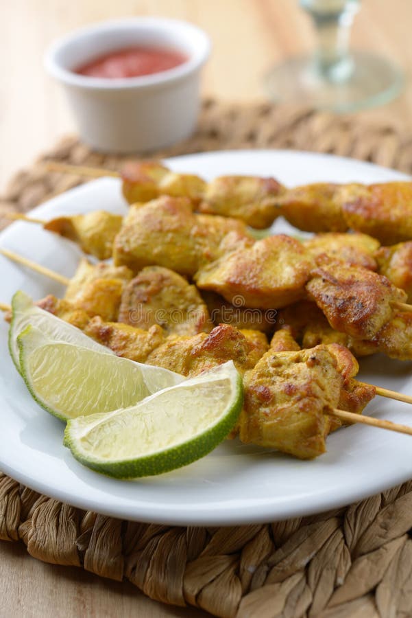 Satay stock image. Image of yellow, meal, sauce, turmeric - 29146883