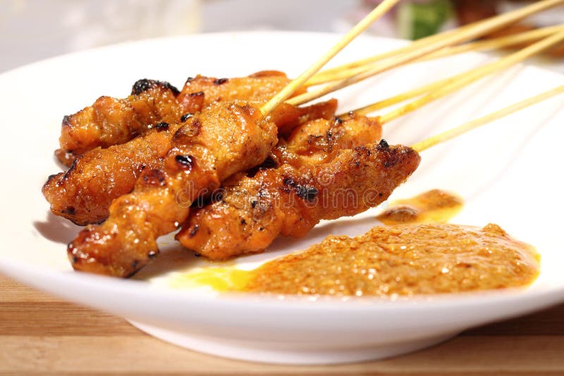 Satay stock photo. Image of asian, food, chicken, sate - 56312996
