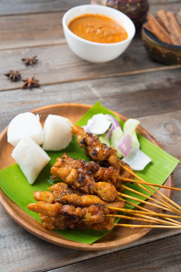 Satay stock image. Image of barbecue, salad, dipping - 67821943