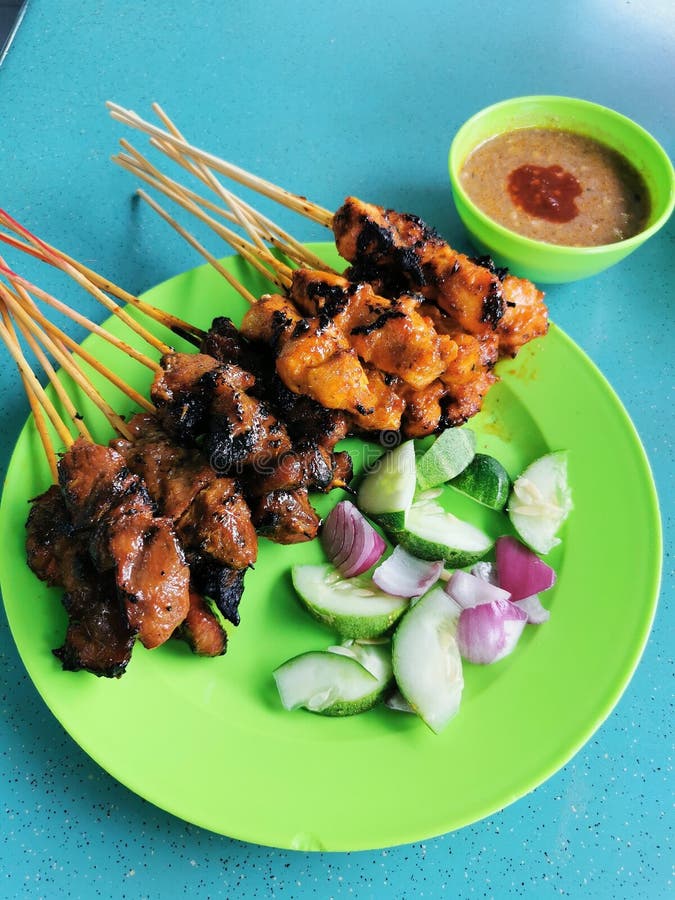 Satay Stick Malaysia with Peanut Gravy Stock Image - Image of cuisine ...