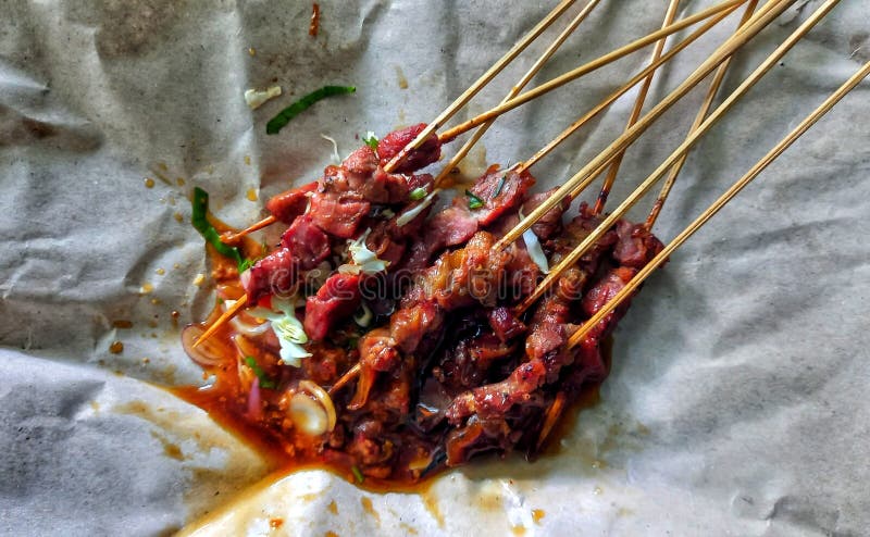 Sate Kambing Lamb Satay Indonesian Food Stock Photo - Image of satay ...