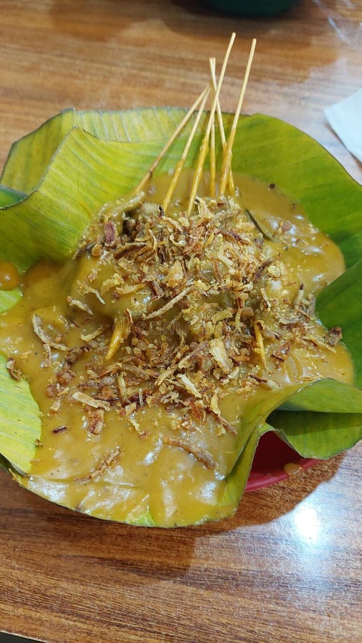 Sate Padang Indonesian Cuisine Beef Satay from Padang Indonesia Stock ...