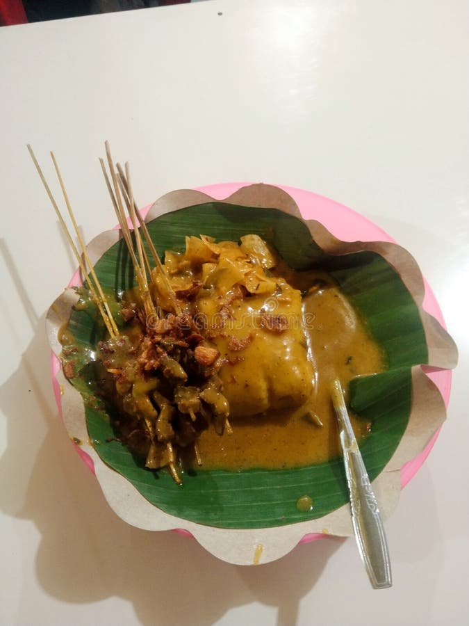 Sate padang with lontong stock image. Image of tradisional - 273218391