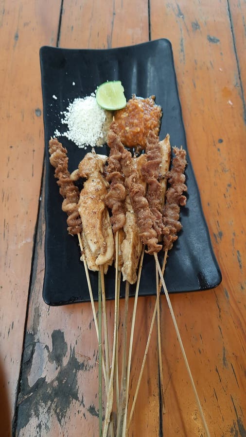 Sate Taichan is a Variation of Chicken Satay Grilled. it is Served with ...