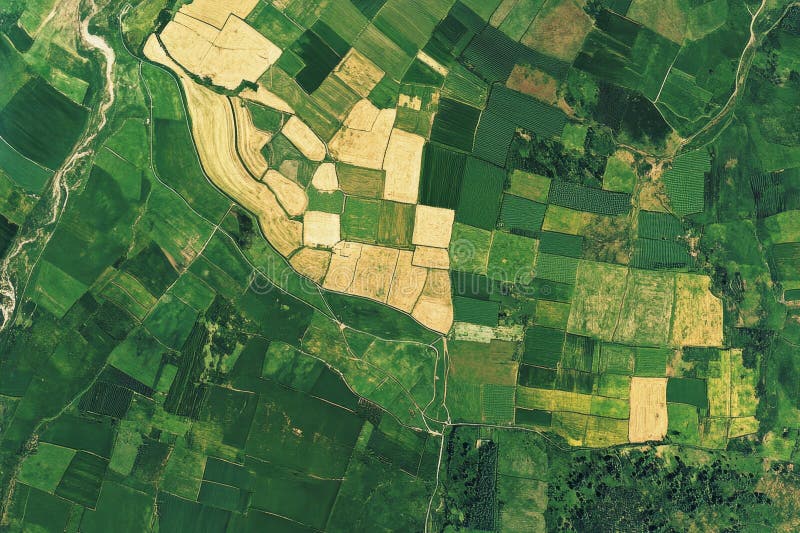 Satellite Agriculture Mapping. Stock Photo - Image of space, planet ...