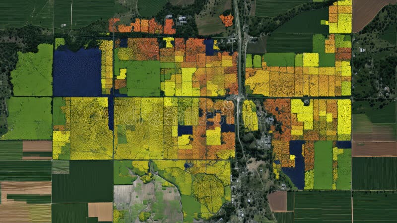 Satellite Agriculture Mapping Stock Photo - Image of soil, farming ...